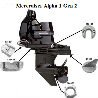 Mercruiser Alpha 1 Gen 2 Zinc Anode Kit – Zincs For Boats